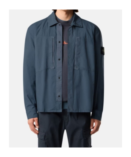 STONE ISLAND Comfort-fit zip-up overshirt with chest pockets